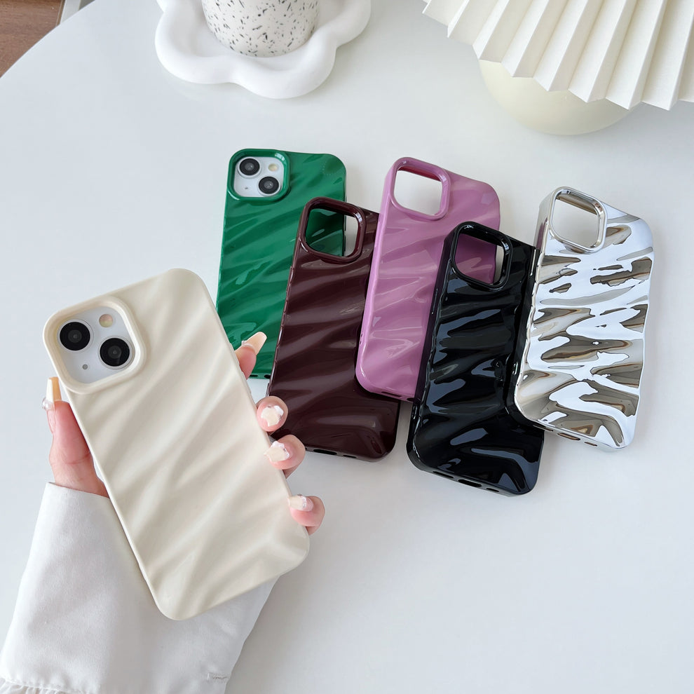 Water Ripple Pattern Curly Wave Shape Soft Compatible with iPhone Case ...